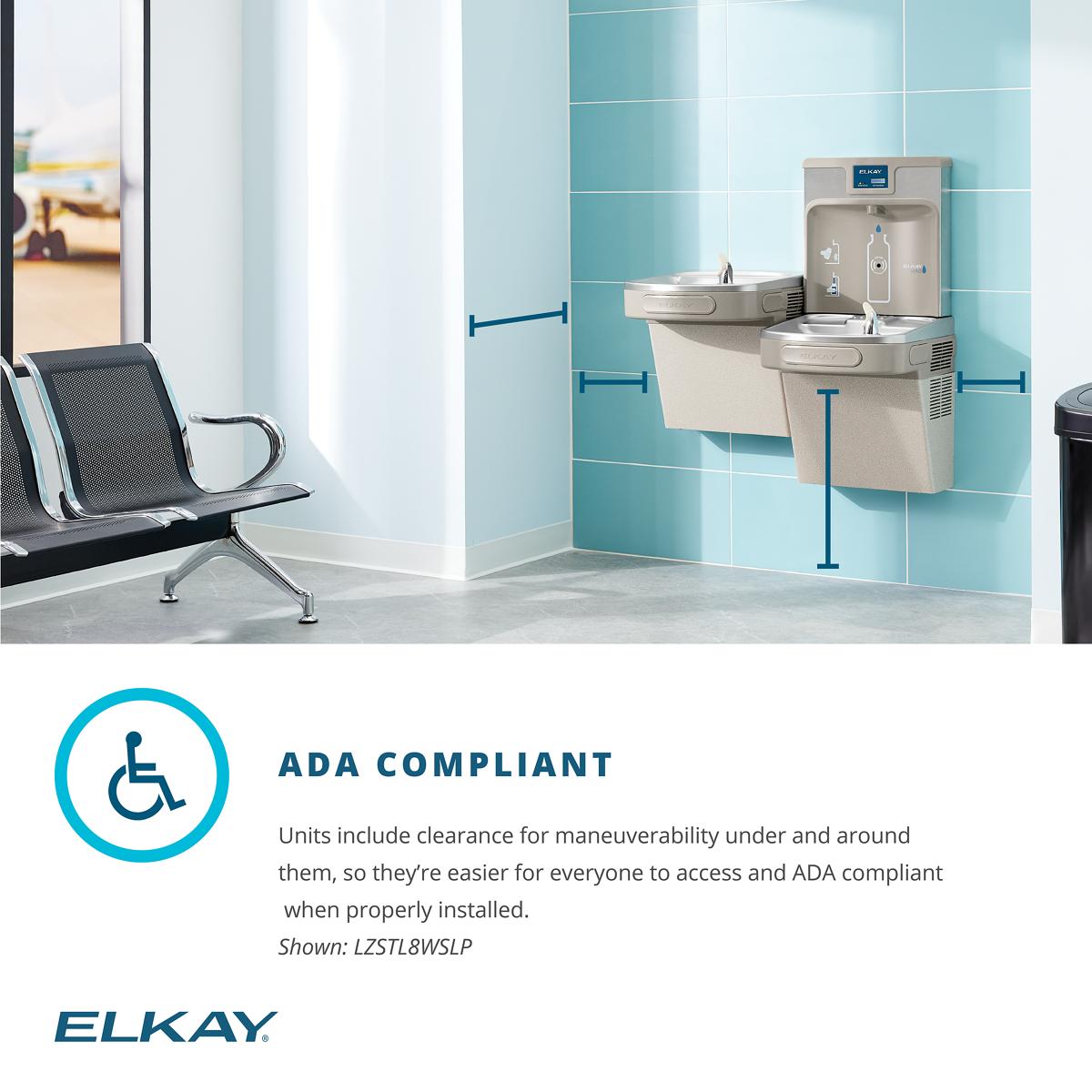 Elkay ezH2O Bi-Level Bottle Filler & ADA Water Cooler