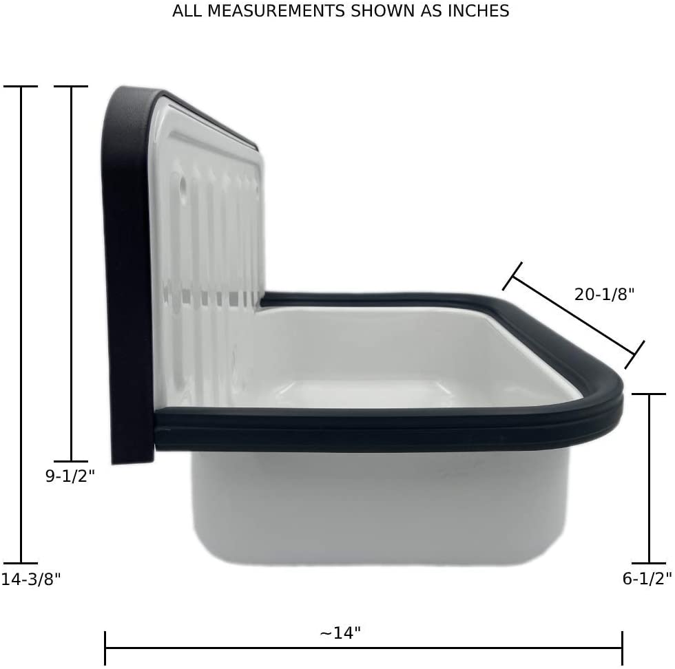 Alape Bucket Sink Wall Mounted Small Service Sink Glazed Steel Utility ...