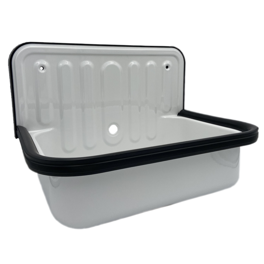 Alape Bucket Sink Wall Mounted Small Service Sink Glazed Steel Utility ...