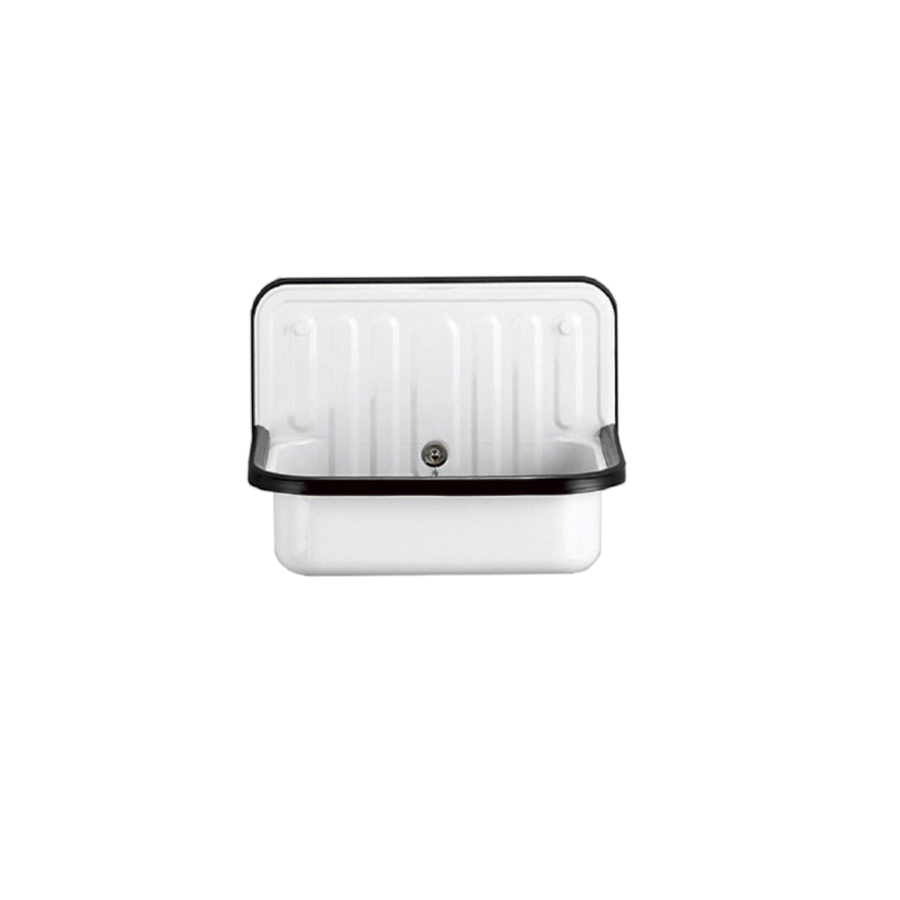 Alape Bucket Sink Wall Mounted Small Service Sink Glazed Steel Utility ...